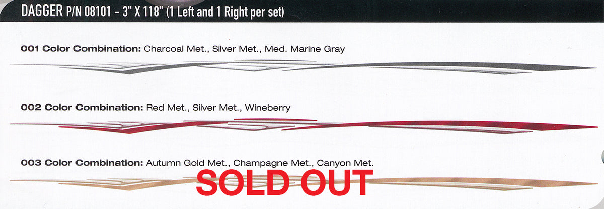 Universal Products DAGGER kit in several colors – karstripes.com