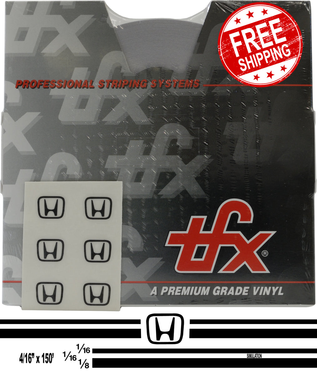 Large Honda Stripe Kit w/ 4/16" X 150' roll - 6 Honda logos avail in m ...